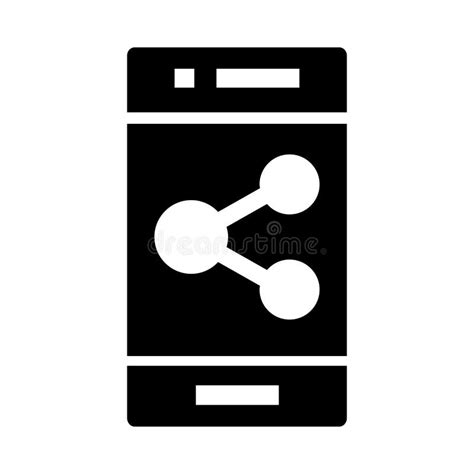 Mobile Sharing Vector Line Icon Stock Vector Illustration Of Idea