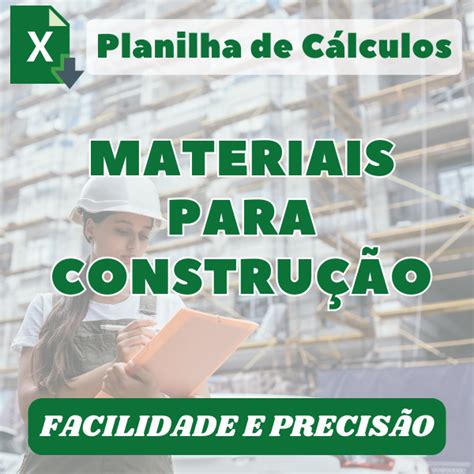 PLANILHA PARA CÁLCULO DE MATERIAIS PARA CONSTRUÇÃO CIVIL HBS ENG