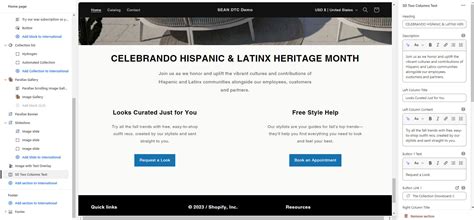 Shopify Two Columns Layout Text Section Sean Dtc