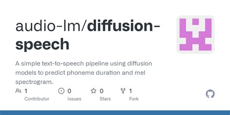 Github Audio Lm Diffusion Speech A Simple Text To Speech Pipeline