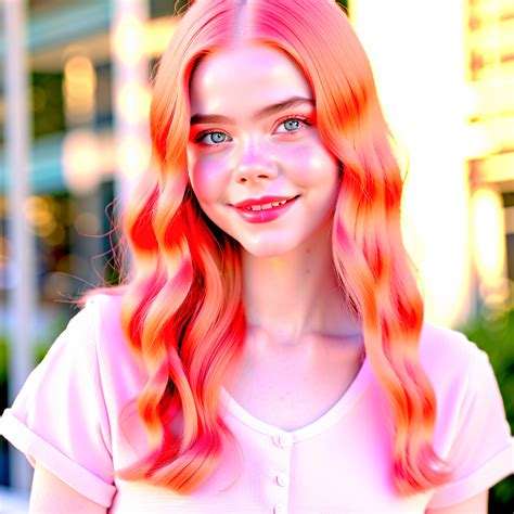 KREA AI Elle Fanning With A Dark Red Hair Big Emerald G