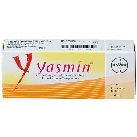 YASMIN Filmtabletten B 3x21 St mit dem E-Rezept kaufen - Shop Apotheke