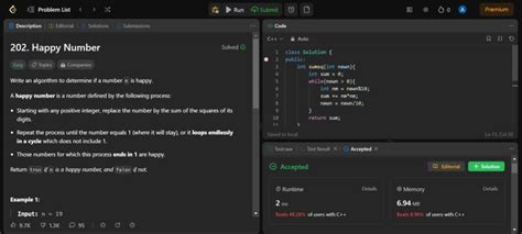 Day 36 Of 100daysofcode Challenge Solved The Problem Happy Number In
