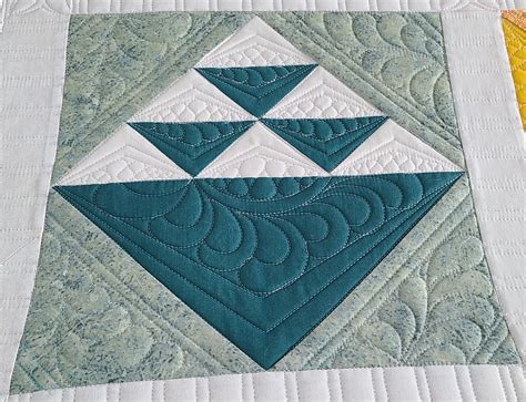 Modern Quilting Feathers Block 2