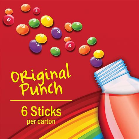 Skittles Zero Sugar Original Punch Flavored Drink Mix 6 Packets 155g