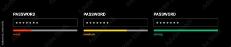 Password Form Template Strong Weak Box Password Computer Account