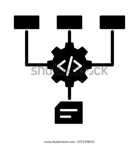 Algorithm Development Diagram Representing Custom Logic Stock Vector