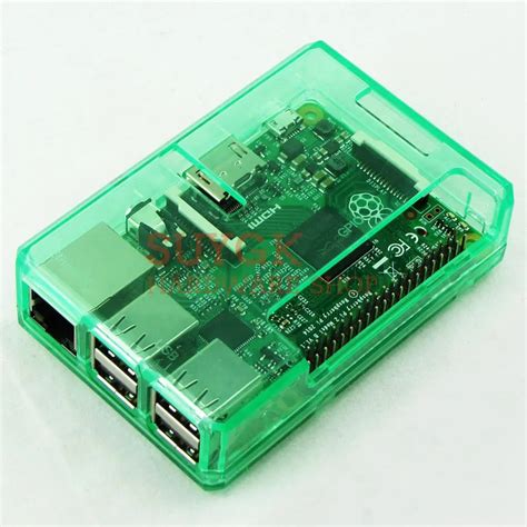 Raspberry PI 3 Model B Plus Clear Green Case Cover Shell Enclosure Box