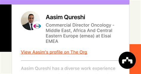 Aasim Qureshi Commercial Director Oncology Middle East Africa And