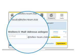 Persönliche E mail Adressen mit WEB DE MailDomain