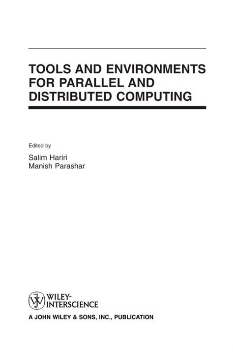 Pdf Tools And Environments For Parallel And Distributed Filemobile Processing In Distributed