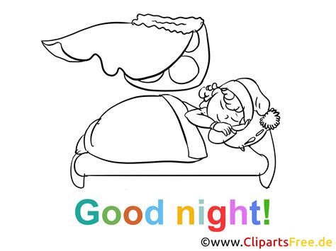 Bonne Nuit Image à Colorier Gratuite Bonsoir Dessin Picture Image