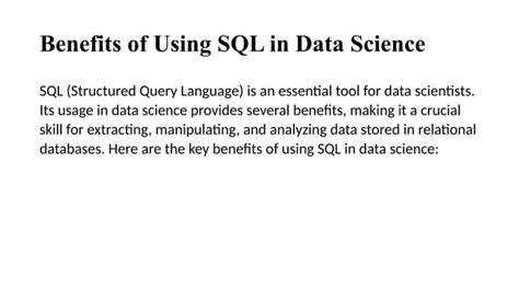 Structured Query Language Powerpoint Presentation Ppt