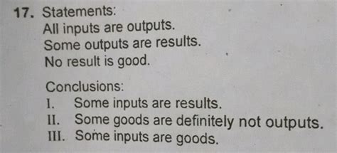17 Statements All Inputs Are Outputs Some StudyX