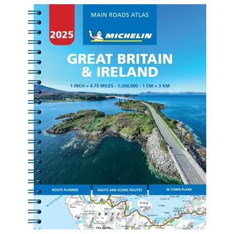 Great Britain Ireland 2025 Main Roads Atlas A4 Spiral