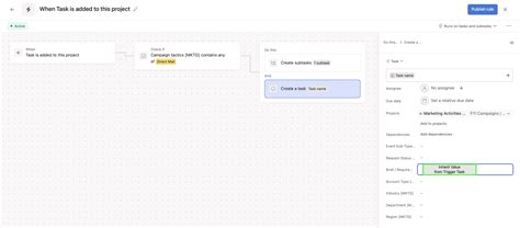 rules inherit field values from trigger task product feedback