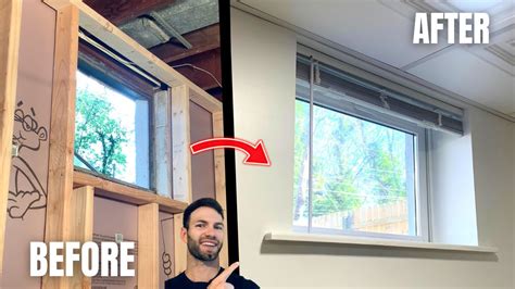 how to trim out a basement window diy drywall return on a basement window finish your