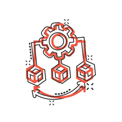 Premium Vector Api Technology Icon In Comic Style Algorithm Cartoon
