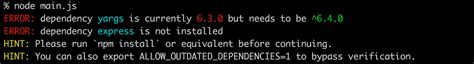 Please Update Dependencies Npm