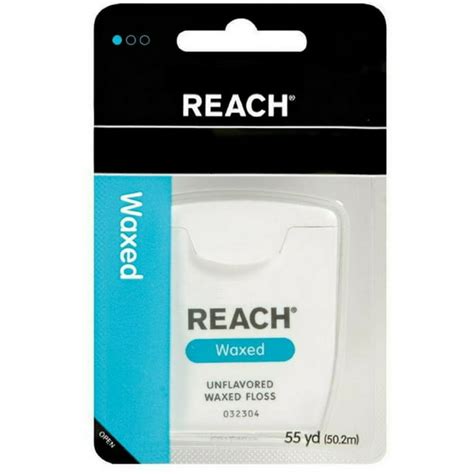 Reach Dental Floss Waxed Unflavored 55 Yds Pack Of 2
