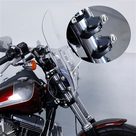 할리 다이나 와이드 글라이드 Fxdwg 소프트테일 스포스터 Xl 883 Xl1200 야간 열차용 오토바이 앞 유리 클램프