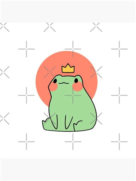 Cute Frog In Crown Pin By Etherealvibes Redbubble