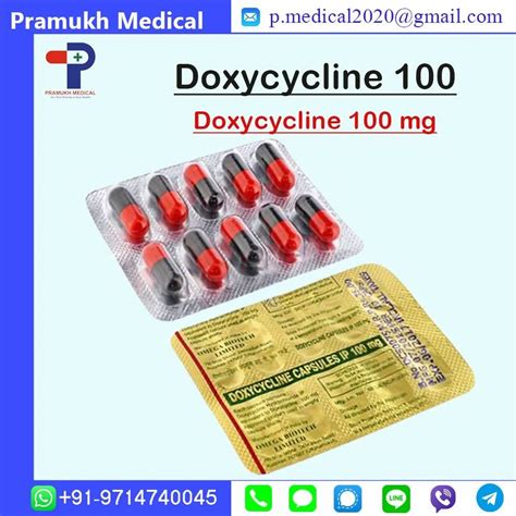 Doxycycline 100mg Capsules Packaging Size 1x10 At Rs 50 Stripe In Surat