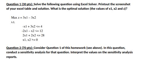 Solved Question 1 30 Pts Solve The Following Question Chegg Com