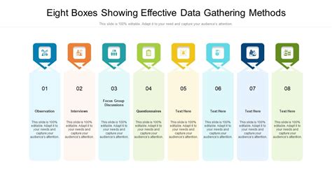 Eight Boxes Showing Effective Data Gathering Methods Ppt PowerPoint Presentation Gallery ...