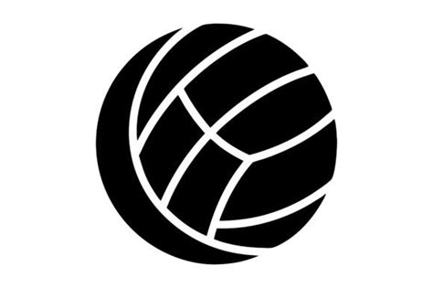 Volleyball Ball Silhouette Vector Icon Graphic By M K Graphics Store