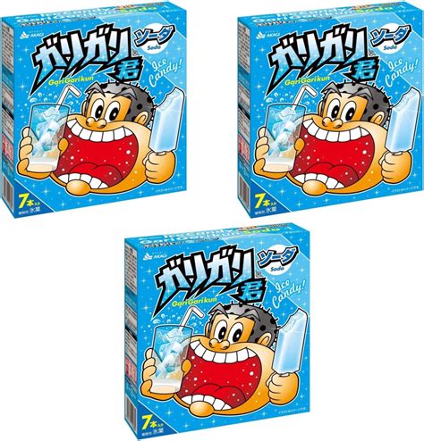 Jp 赤城乳業 ガリガリ君ソーダ 63ml ×7本 3個 アイス 冷凍 食品・飲料・お酒