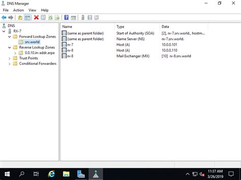 Windows Server 2019 DNS Server Add MX Record Server World