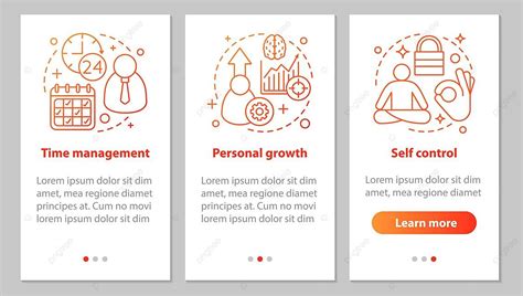Linear Mobile App Screen For Onboarding Personal Qualities Vector Concept Icon Personal Png