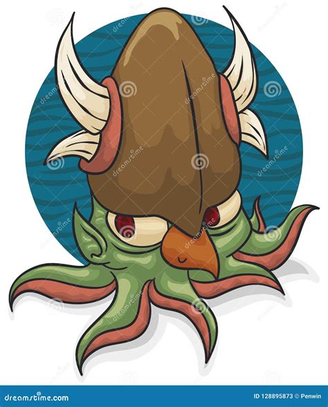 Mutant Squid Woman In A Dirty Blue Top Muddy Beach Large Mutated Sea