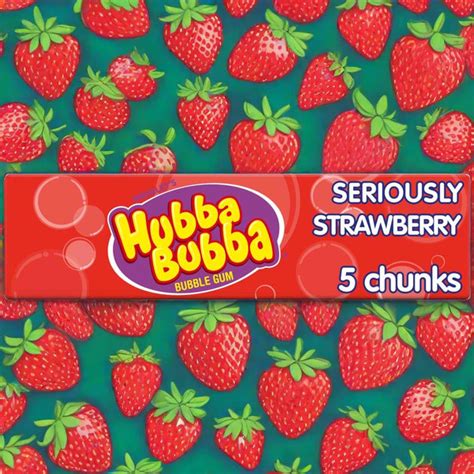 Buy Hubba Bubba Seriously Strawberry Flavour Bubble Gum 5 Chunky Chews