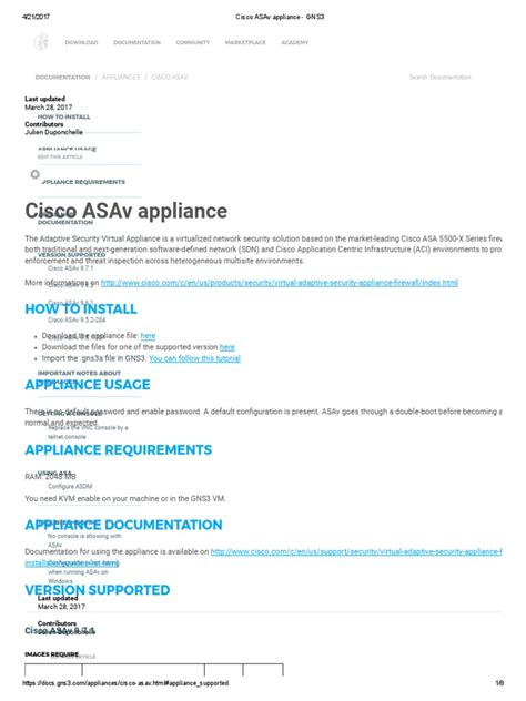 Cisco Asav Appliance Gns3 Pdf Ip Address Command Line Interface