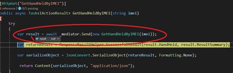 C Imediator Mock Return Null From Controller Class In Xunit Test