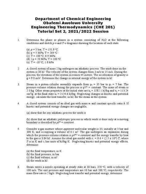 Che Assignment 2 Pdf Gases Heat
