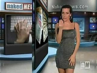Sexy Anchor On The Naked News Strips Down While Reporting At DrTuber