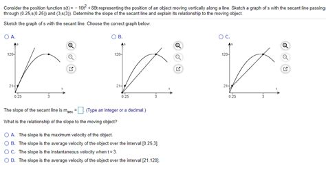 Solved Consider The Position Function S T 167 88t