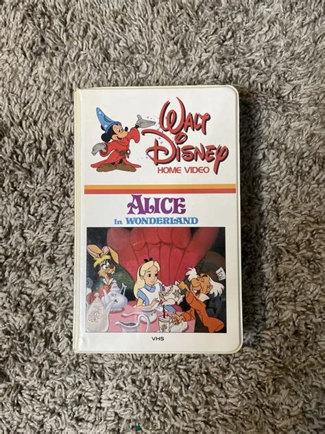 Rare Alice In Wonderland Vhs Walt Disney Home Video 1983 étiquette