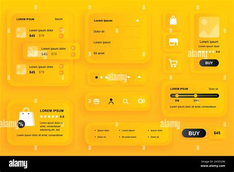 Gui Elements For Shopping Mobile App Shopping Platform Product Rating