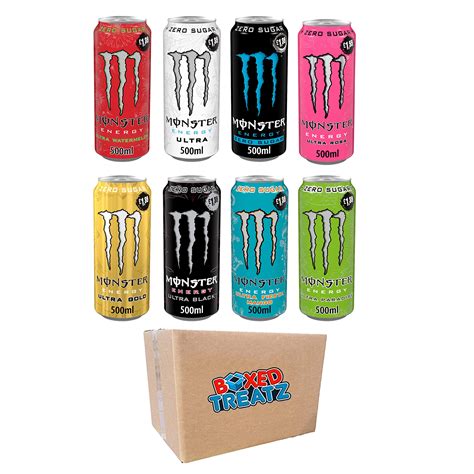 Buy Monster Energy Drink Monster Zero Sugar Energy Drink Pack Of 12 6 Assorted Flavours 2pcs