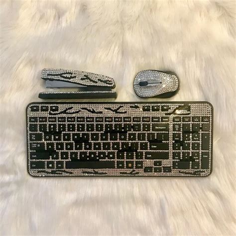 Bling Keyboard Crystal Computer Keyboard Bling Office Set Etsy