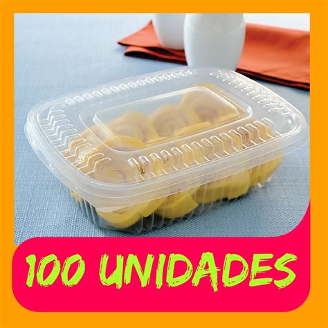 100un Marmita E Tampa 700ml Bpa Free Freezer Microondas G302 R 178