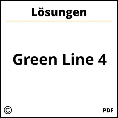 Green Line L Sungen Pdf