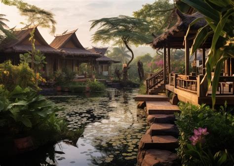 Premium Ai Image A Peaceful Retreat In A Wellness Resort In Chiang Mai