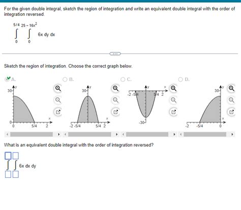Solved For The Given Double Integral Sketch The Region Of