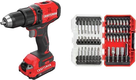 Amazon CRAFTSMAN V20 Cordless Drill Driver Kit Brushless With