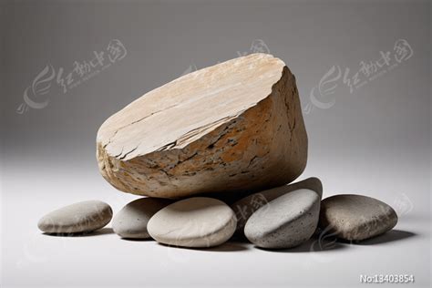白色背景上的一块岩石和一些岩石高清图片下载红动中国
